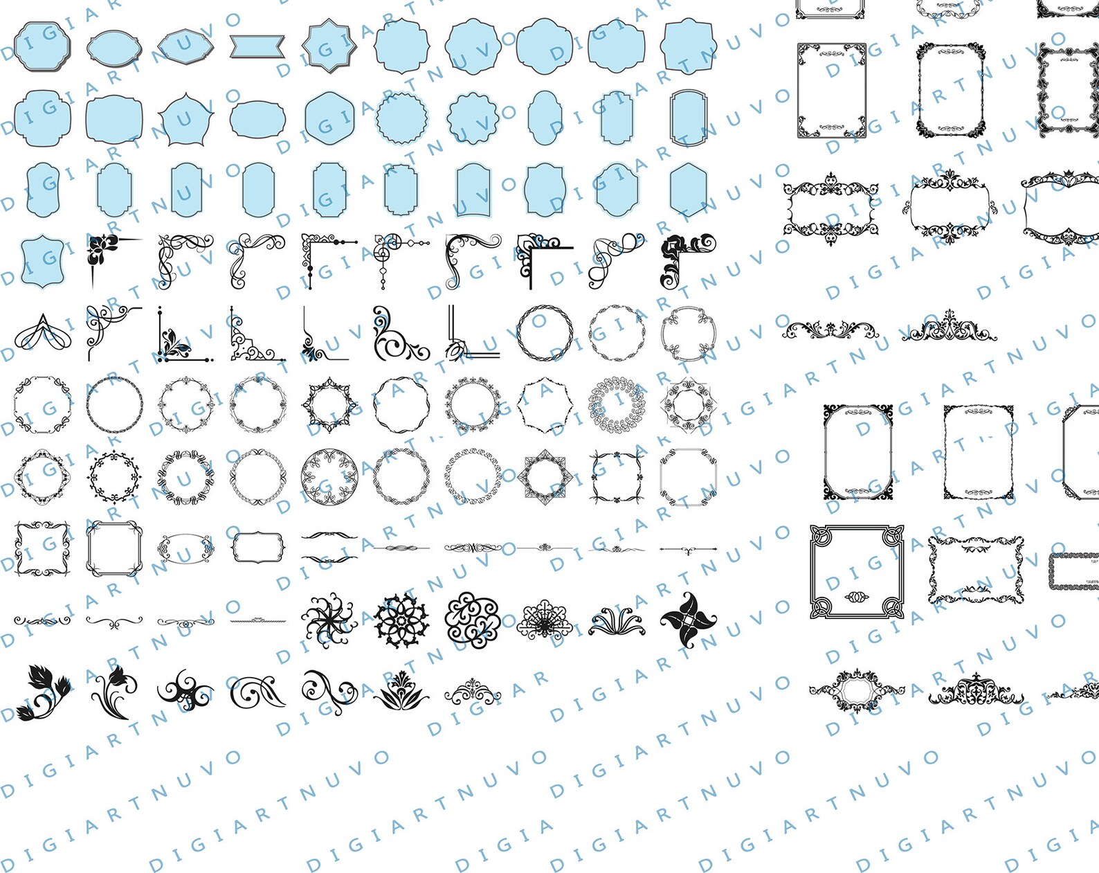 Ornament SVG Flourish SVG Decorative SVG Swirl Svg Frame - Etsy