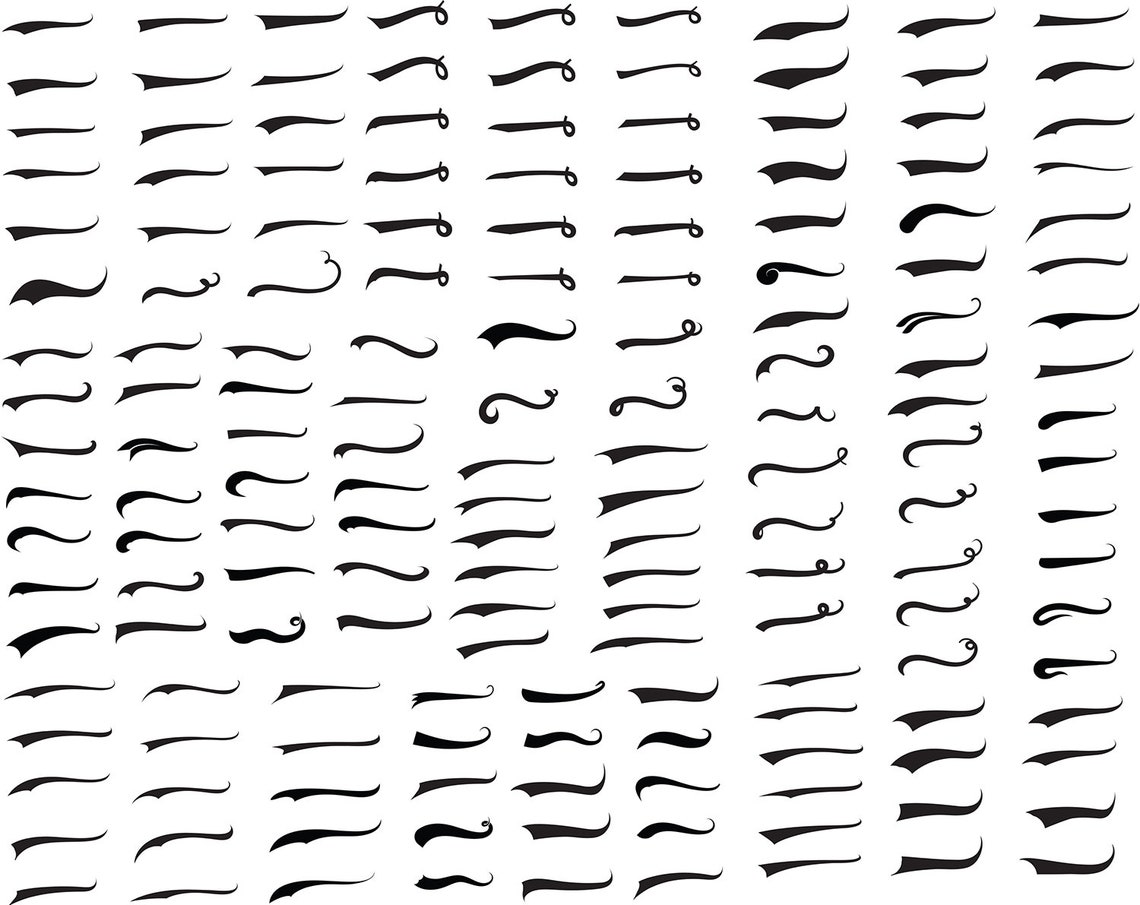 Text Tail Cricut, Swashes Svg, Font Swashes, Font Tails, Text Tail ...