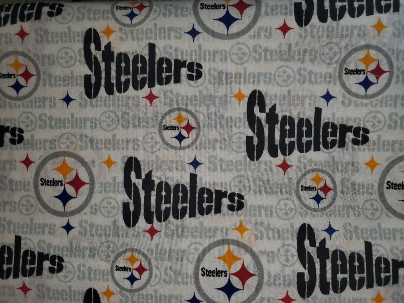 Pittsburgh Steelers White Logos NFL Cotton Fabric by the 1/4 - Etsy