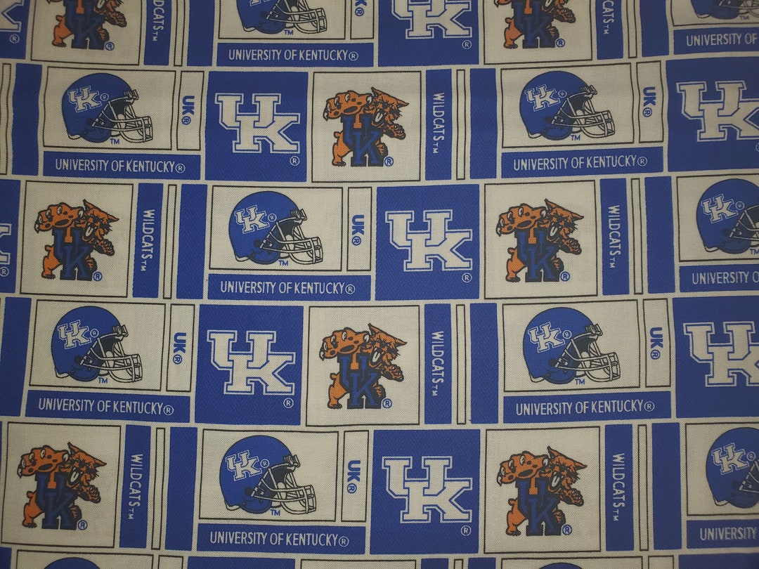 University of Kentucky Wildcats Logo Fabric Yardage by the Yard 1/2 ...
