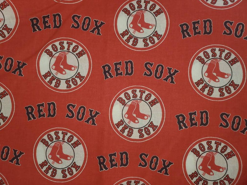 Boston Red Sox Red MLB Cotton Fabric by the 1/4 Yard or 1/2 | Etsy