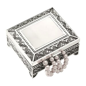 Engravable Silverplate Jewelry Box - Etsy