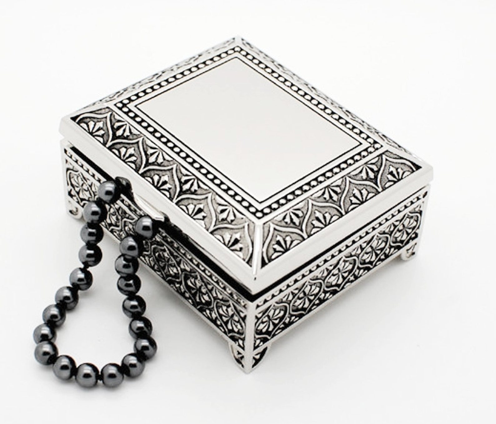 Engravable Silverplate Jewelry Box - Etsy