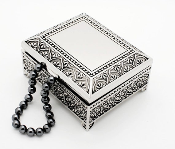 Engravable Silverplate Jewelry Box | Etsy