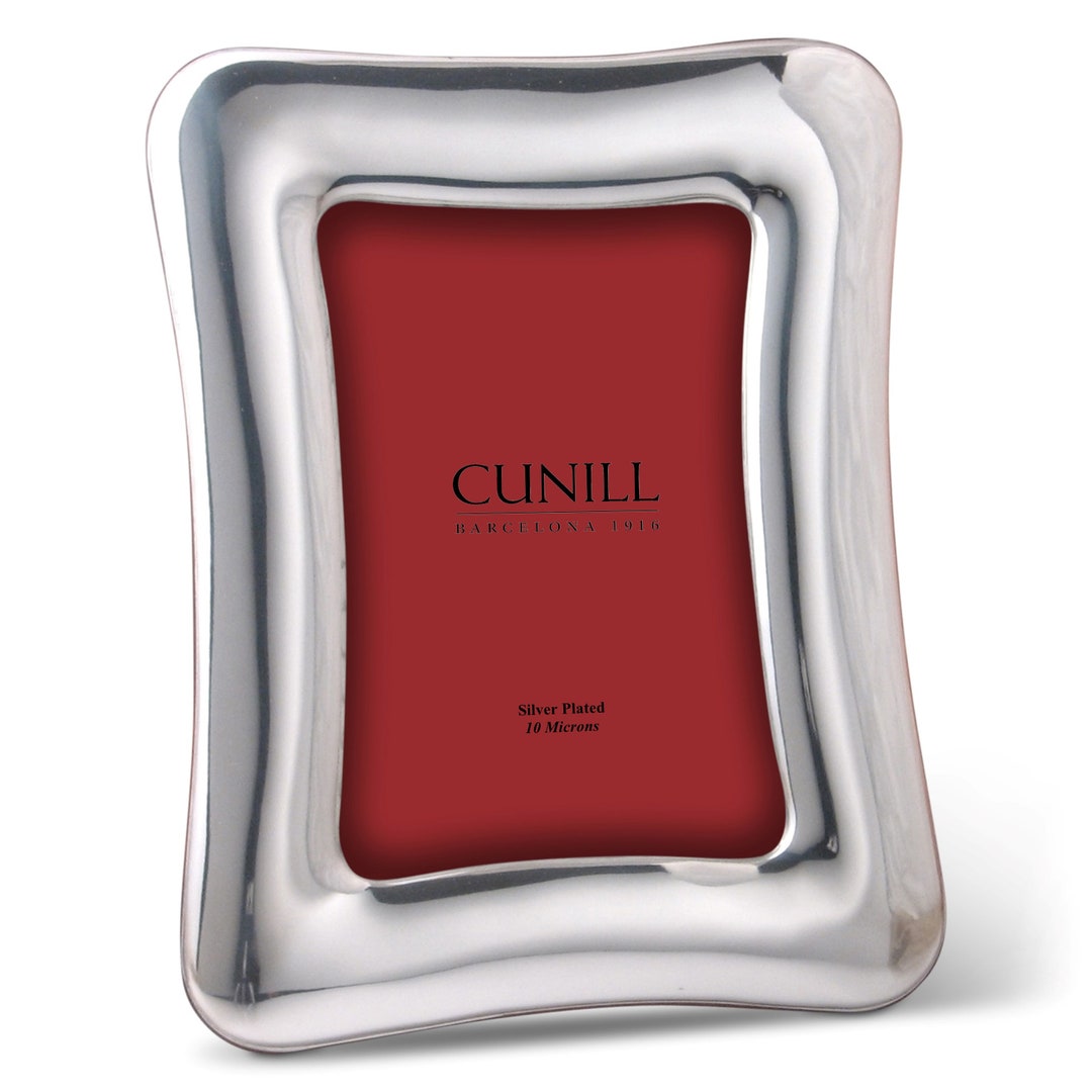 4x6 Engravable Silver Plated Picture Frame, Cunill 'concave' - Etsy