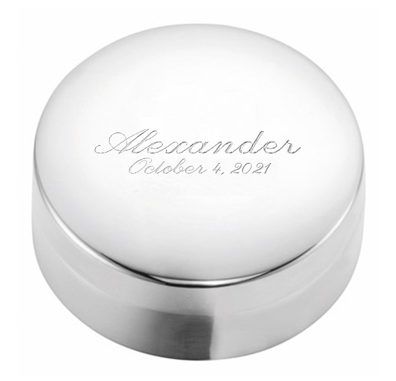 Engravable Plain Round Sterling Silver Tooth Box - Etsy