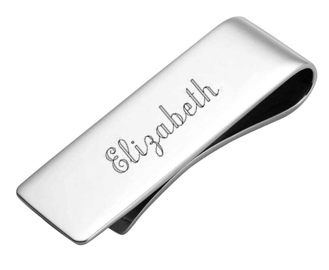 Engravable Sterling Silver Money Clip - Etsy