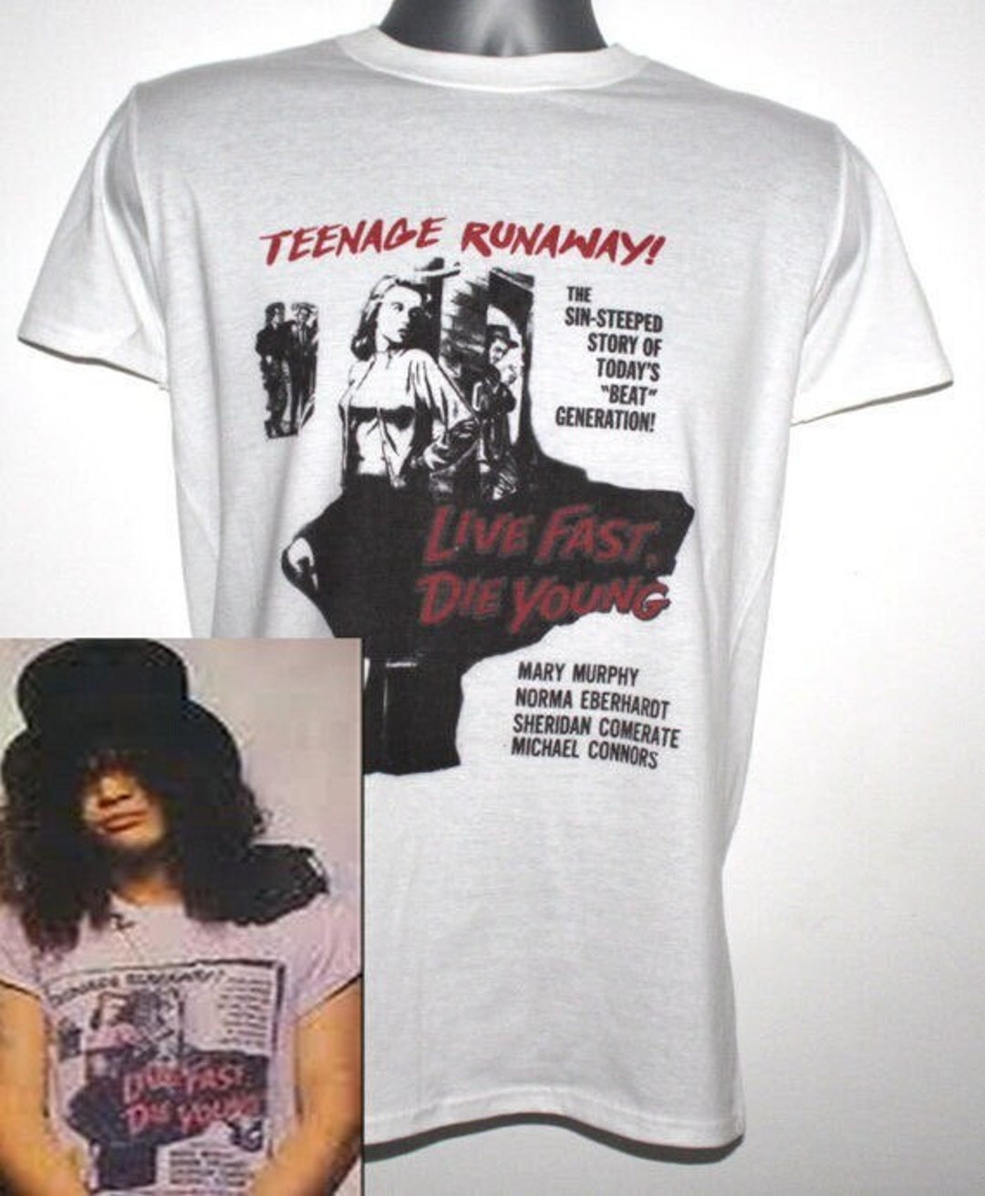 Live Fast T-shirt as Seen on Slash - Guns N' Roses - Etsy