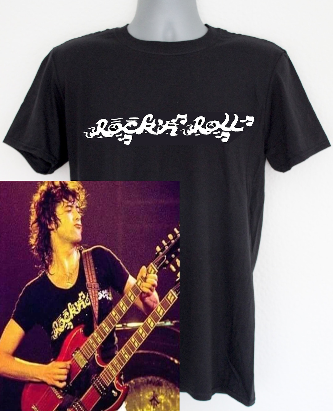 T-shirt Design Worn by Jimmy Page Led Zeppelin - Etsy