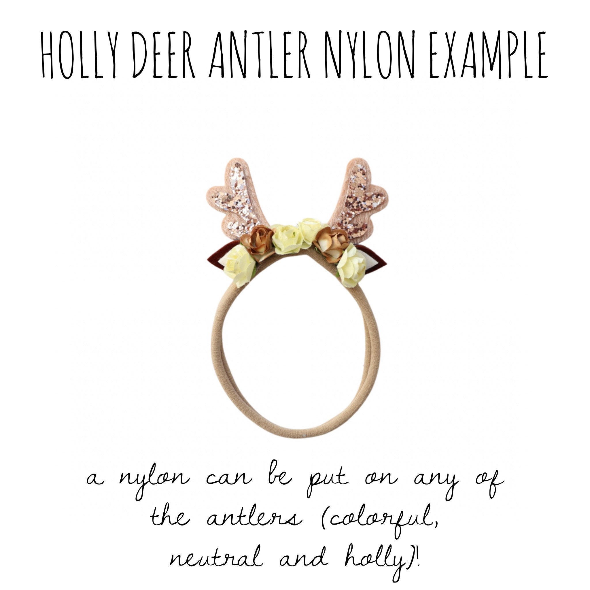 Deer Antlers Hair Clip Faux Leather Bows Bows for Girls | Etsy