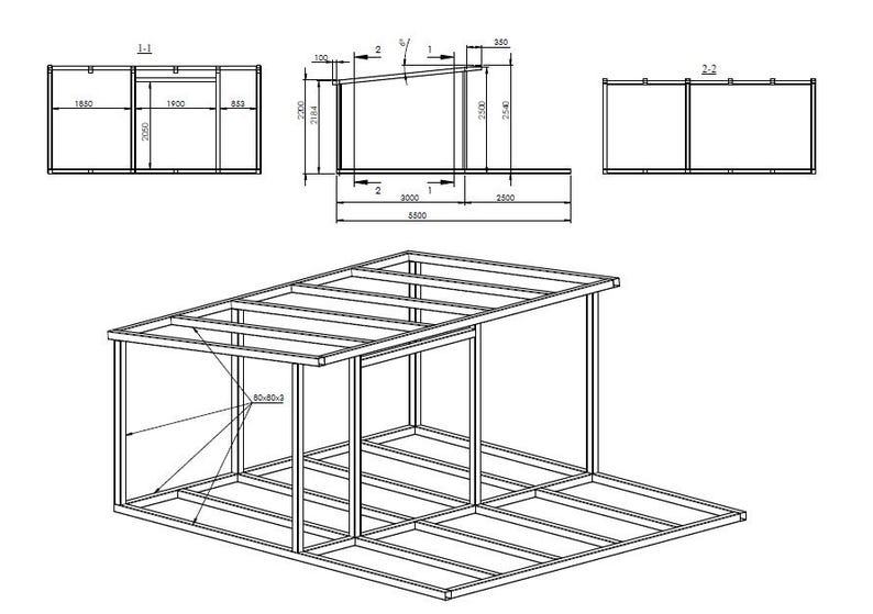 Modular Frame, 9x3-6x3-6x3 Modular Shop, Modular Cafe, Office ...