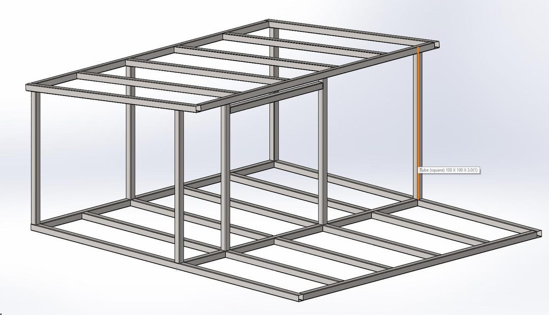 Modular Steel Frame: DIY Shop, Cafe, or Office (5x3x2.5m), Modular ...