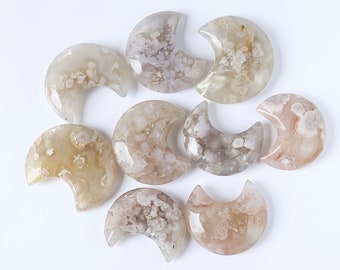 Flower Agate Moon - Etsy