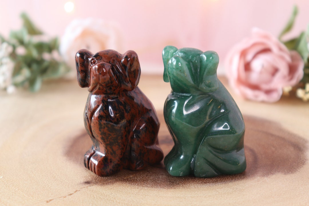 You Choose Dog Crystal Carvings Dog Crystals Mahogany - Etsy