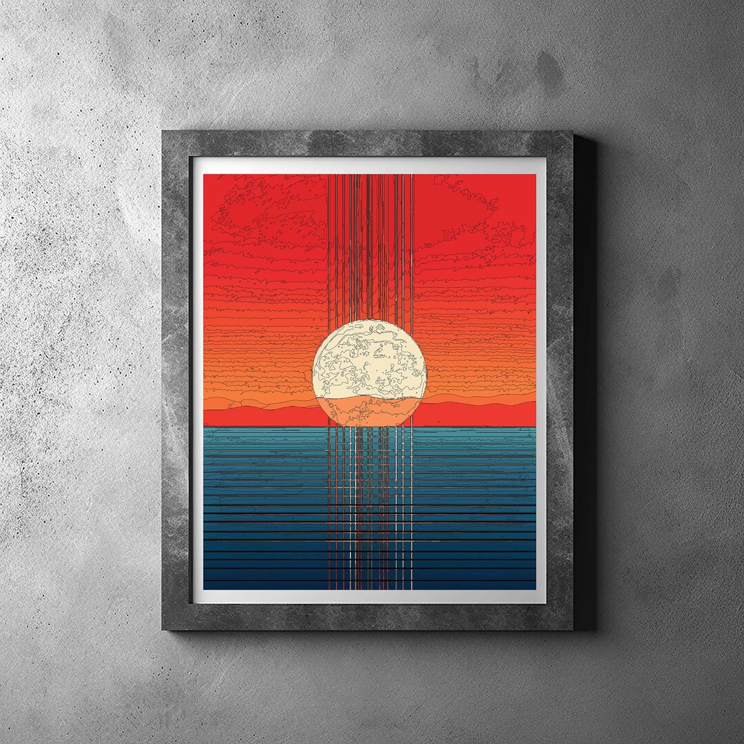 SETTING APART - Printable Digital Art, Landscape, Abstract, Sunset ...