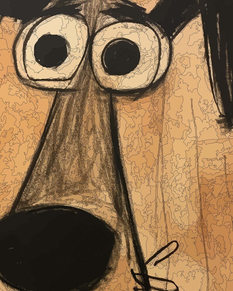 NOSY - Printable Digital Art, Animal Theme, Dog, Home Decor, Animal ...