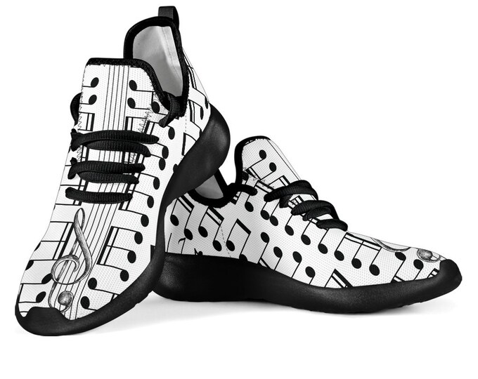 Musical Notes Sneakers Running Shoes Running Sneakers Cool Shoes Casual ...