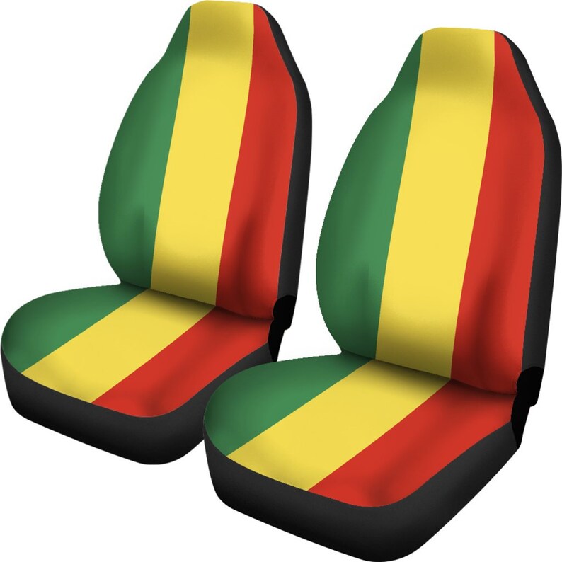 Rasta Reggae Car Seat Covers-pattern Car Seat Covers Pair 2 - Etsy