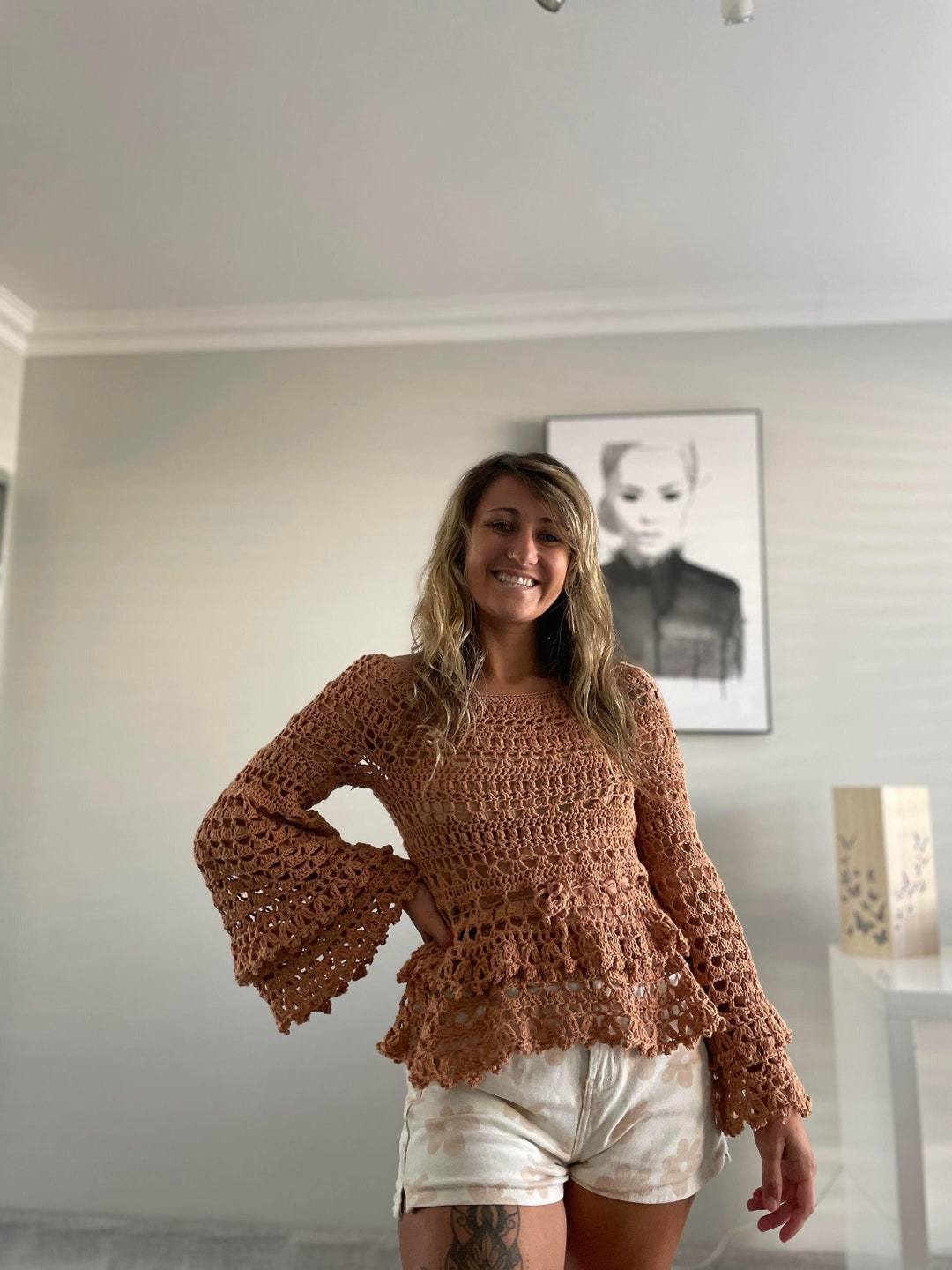 Crochet Flared Top WRITTEN PATTERN (la Belle Top) - Etsy