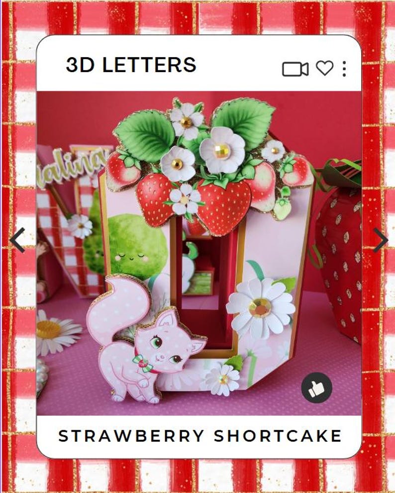 Strawberry Shortcake 3D Letters: Birthday Party Decorations - Etsy