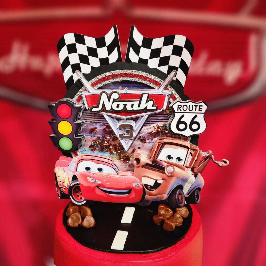 Cars Cake Topper, Cars Birthday Decoration, Lightning Mcqueen, Party ...