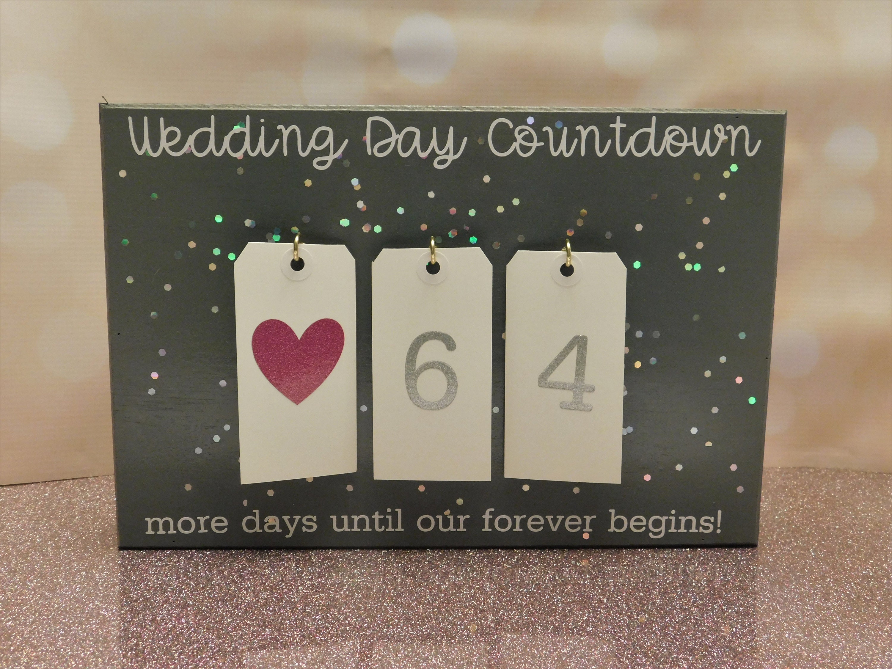 Wedding Day Countdown Wedding Day Keepsake Wedding Day - Etsy