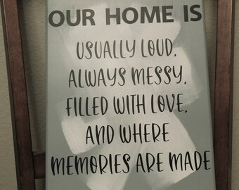Messy House Sign - Etsy