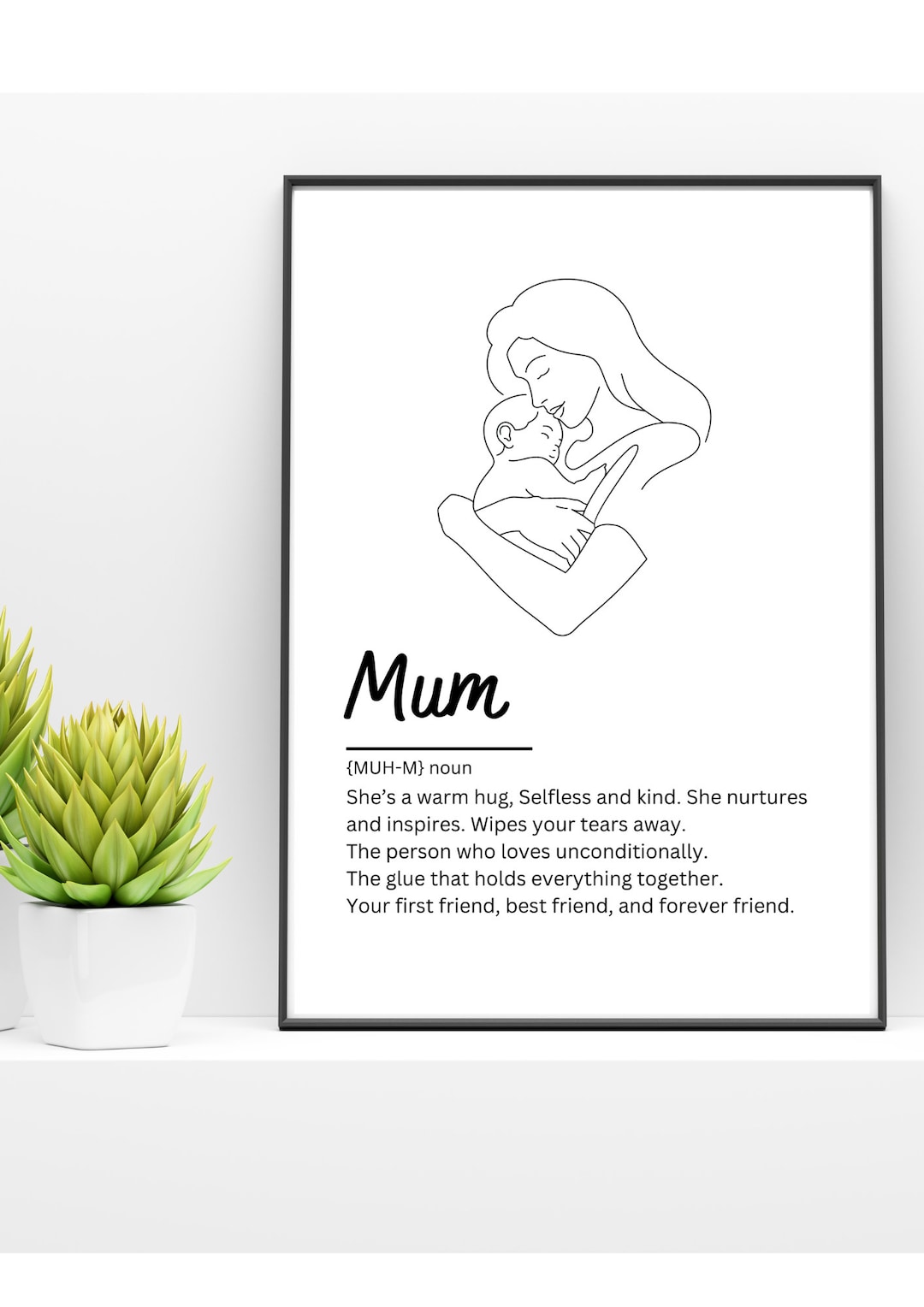 Mum Print Definition Printable Wall Art Digital Download Mum T