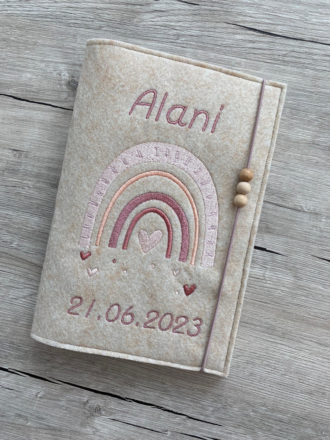 U-Heft Hülle Filz | U Heft Hülle personalisiert | U Heft | U-Heft Hülle | Babygeschenke mit ...