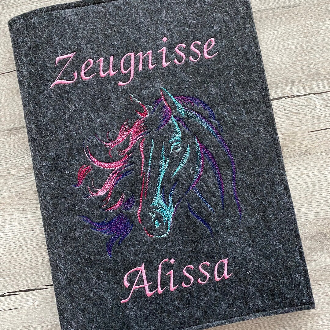 Personalisierte Zeugnismappe, Zeugnismappe Filz, Zeugnismappe Mit Namen, Geschenk Zum ...