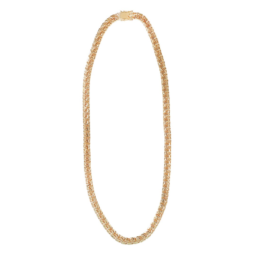14K Gold Chino Link Chain Necklace - Etsy