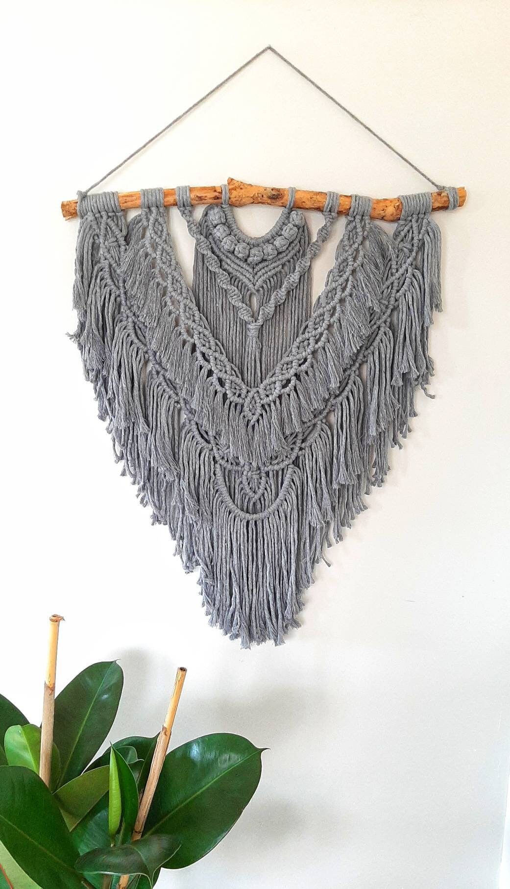 Macrame Wall Hanging Natural Color Large Wall Hanging 100% Recycled ...