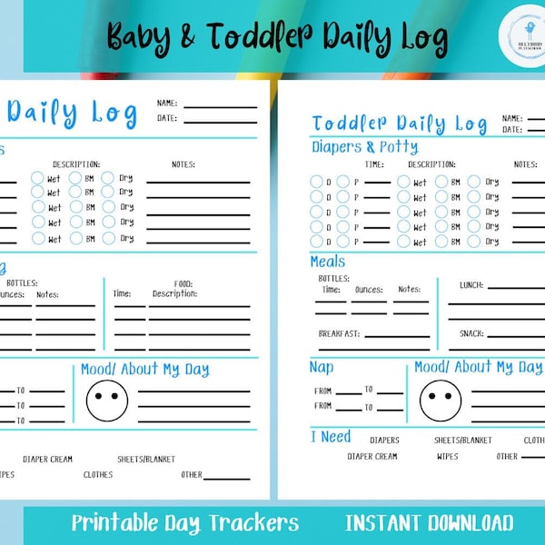 Toddler Daycare Sheet Daily - Etsy