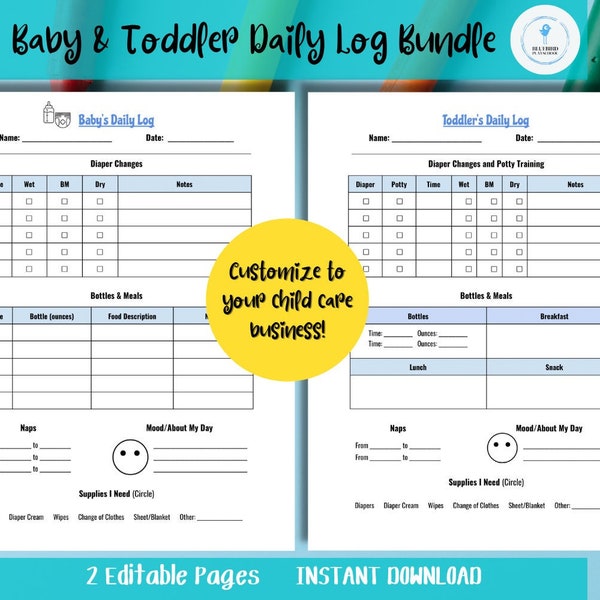 Toddler Daily Sheet - Etsy