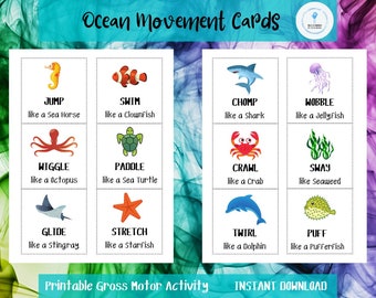 Ocean Movement Cards - Etsy