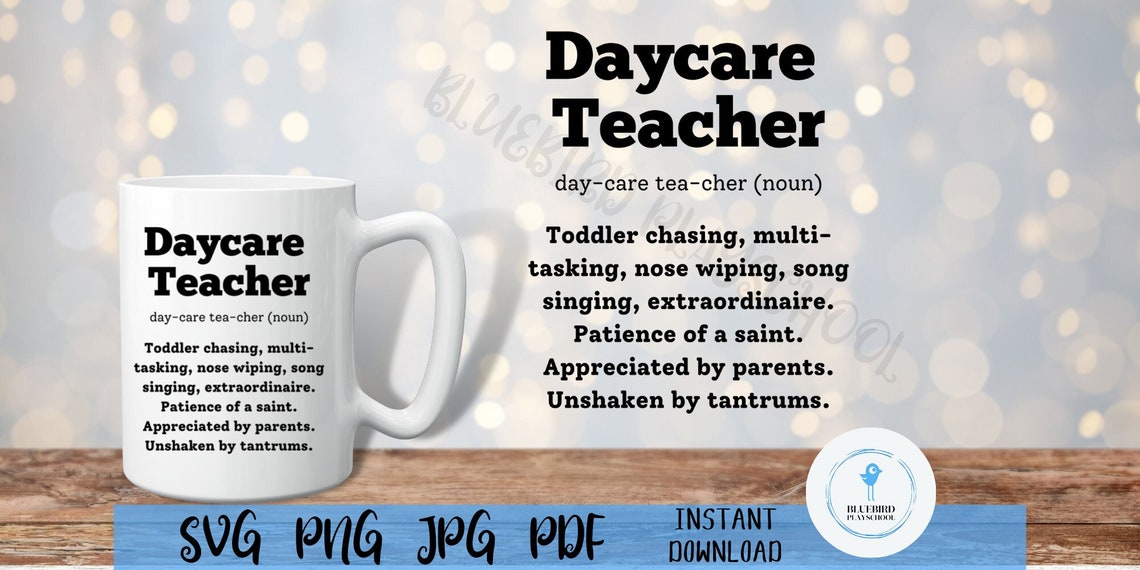 Daycare Teacher Dictionary , Funny SVG, Teacher's Gift, Teacher Cut ...