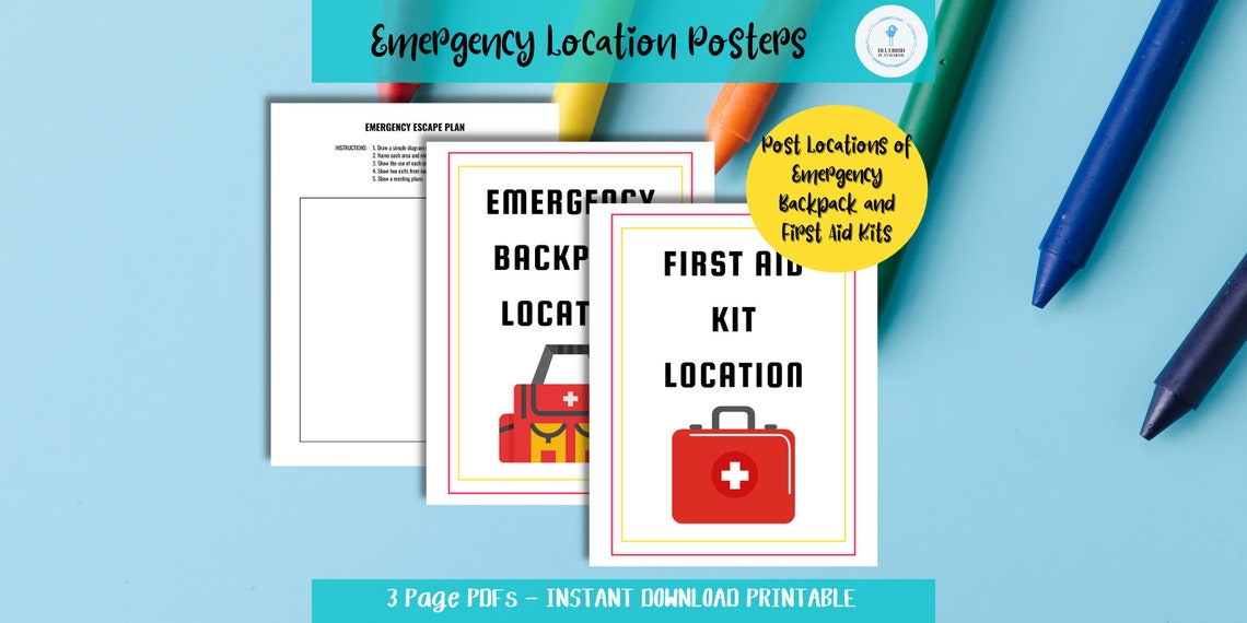Emergency Plan BUNDLE, Binder, Emergency Form, Fire Drill Log, Home ...