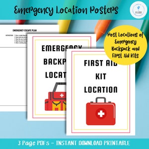 Emergency Plan BUNDLE, Binder, Emergency Form, Fire Drill Log, Home ...