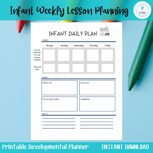 Infant Lesson Plan - Etsy