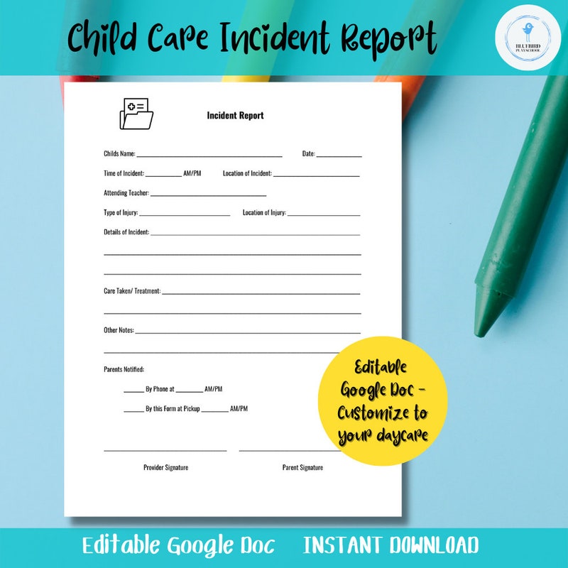 Biting Report Daycare - Etsy