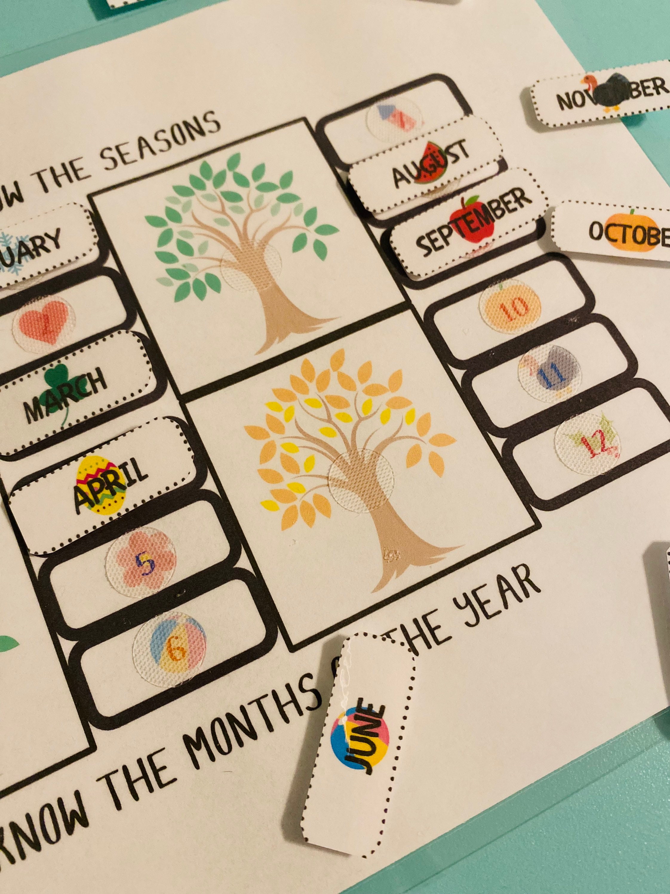 Toddler Preschool Busy Pages, Weather,days of the Week, Seasons, Months ...