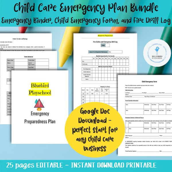 Disaster Drill Log Daycare - Etsy