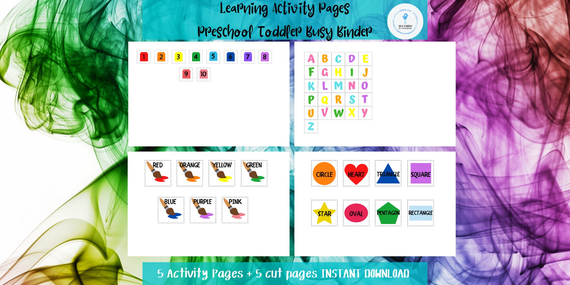 Preschool Toddler Learning Sheets Busy Binder Alphabet - Etsy