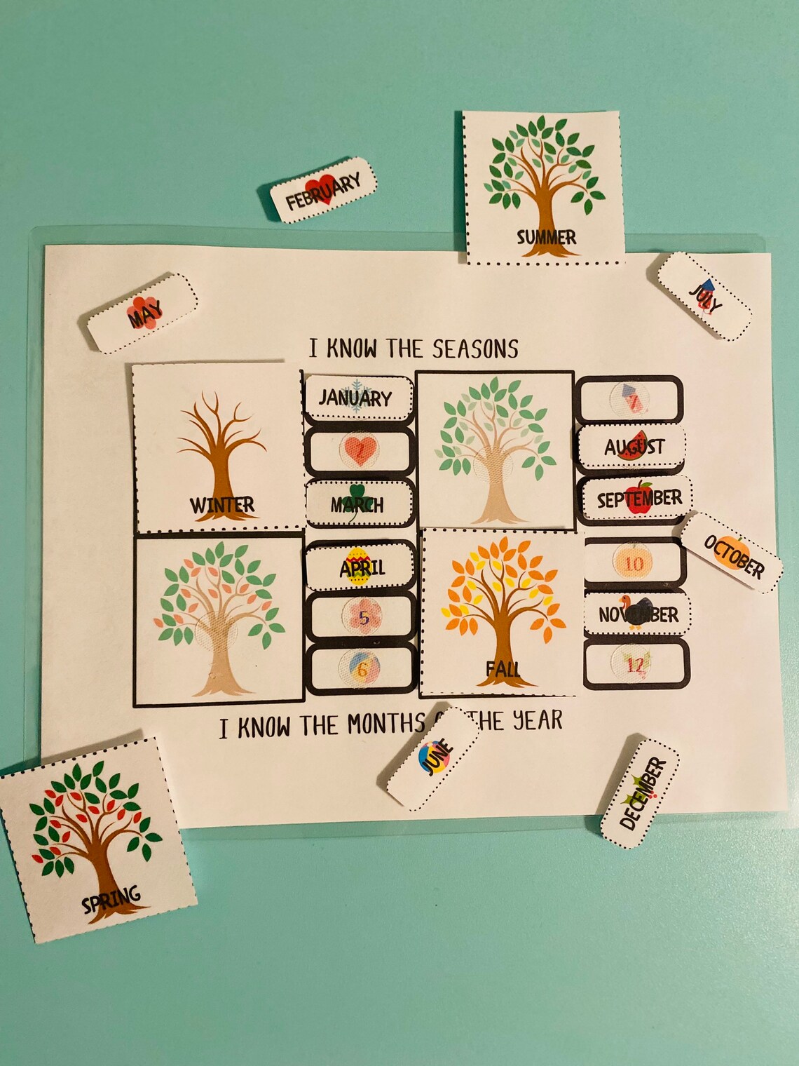 Toddler Preschool Busy Pages, Weather,days of the Week, Seasons, Months ...