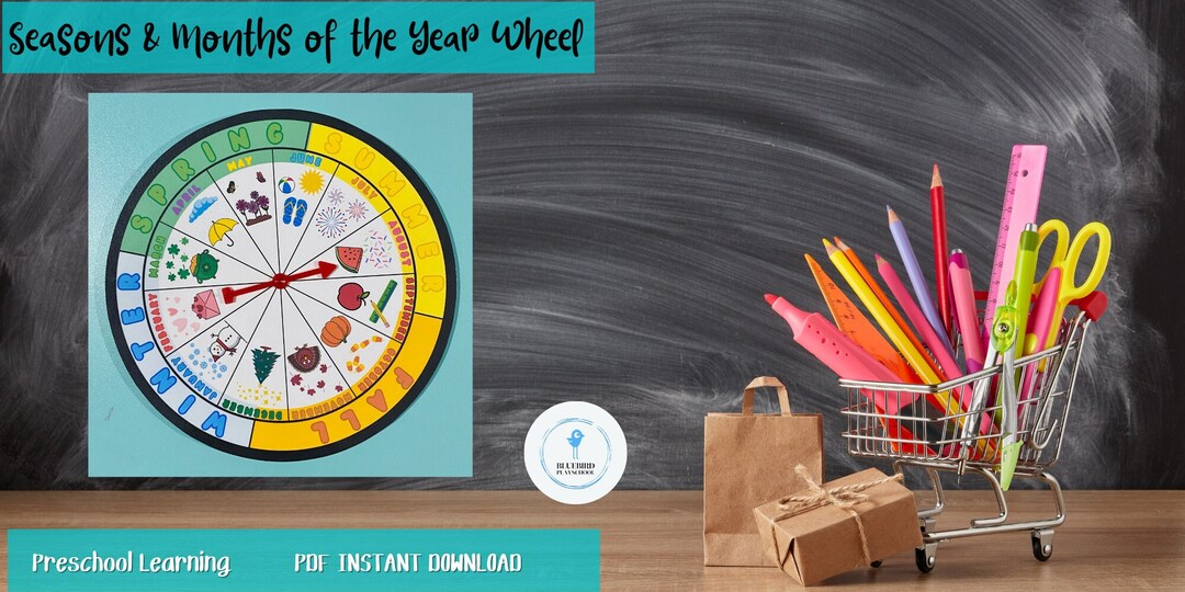 Seasons & Months of the Year Wheel, Preschool Learning, Circle Time ...