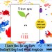I Love You to My Core, Apple Footprint Art Craft Keepsake Template ...
