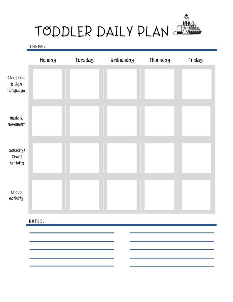 2 Pack - Infant and Toddler Weekly Lesson Plan, Daycare Nanny ...