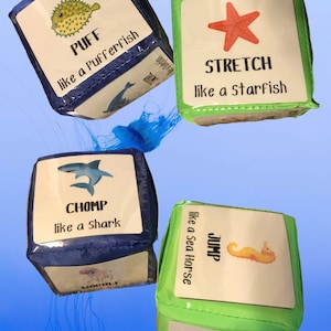 Ocean Theme Gross Motor Activity, 12 Movement Cards, Printable, Toddler ...