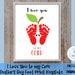 I Love You to My Core, Apple Footprint Art Craft Keepsake Template ...