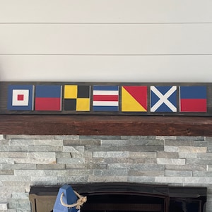 Custom Nautical Flag Sign: Hand-painted Coastal Decor - Etsy